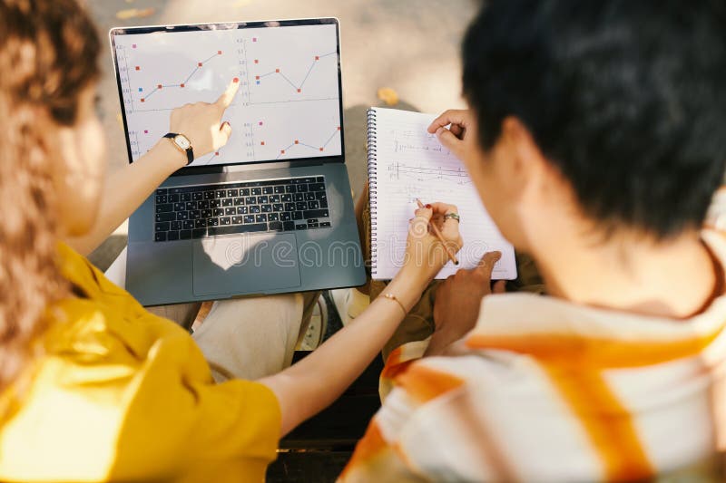 Engineering Students Making Calculations Stock Photo - Image of summer ...