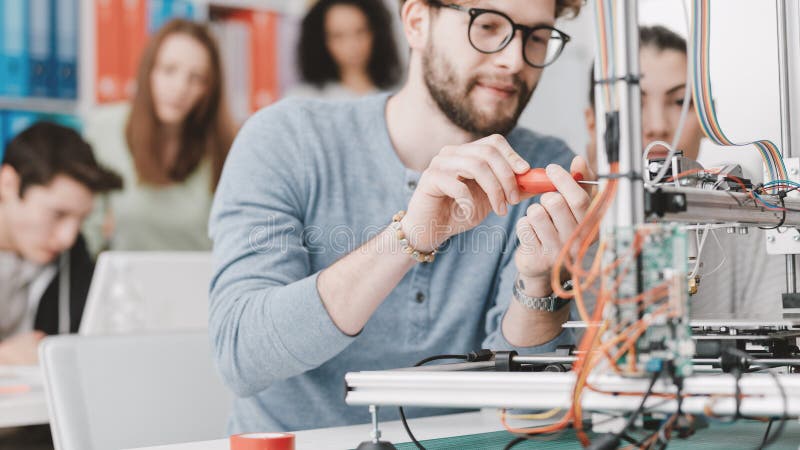 Engineering and 3D Printing Stock Image - Image of prototyping ...