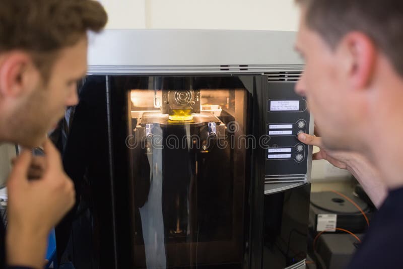 Engineering Students Using 3d Printer Stock Image - Image of education ...