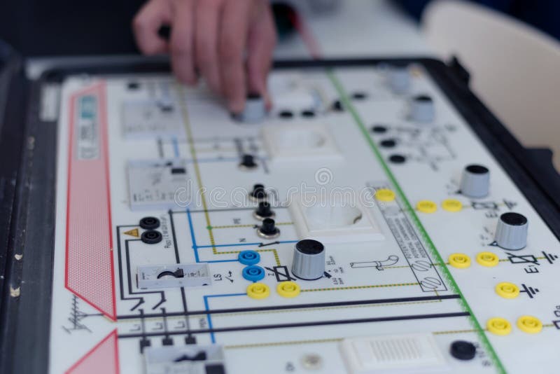 Engineering Students Working in the Lab. Students are Adjusting an ...