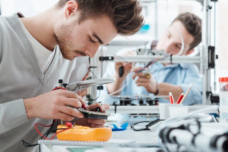 Engineering Students Working in the Lab Stock Photo - Image of engineer ...