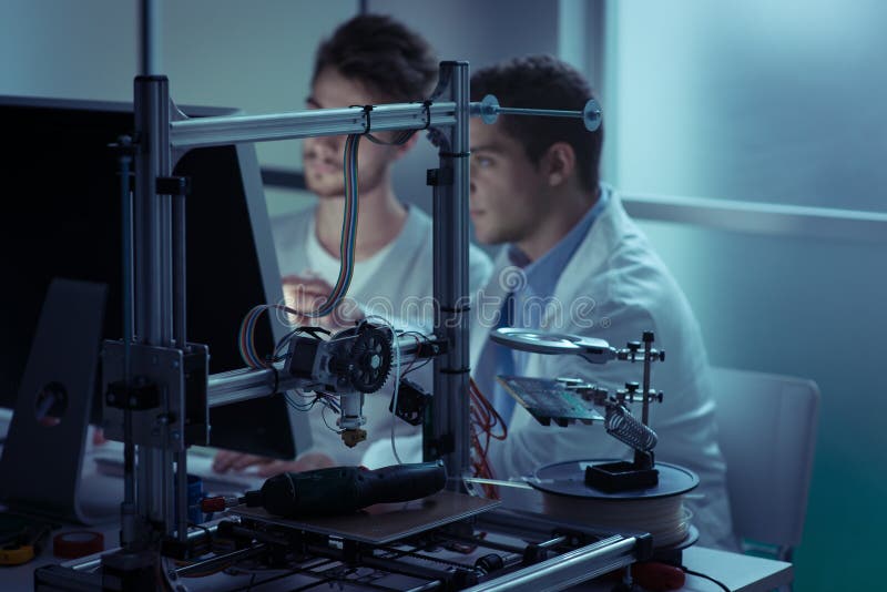 Engineering Students Working in the Lab Stock Photo - Image of engineer ...
