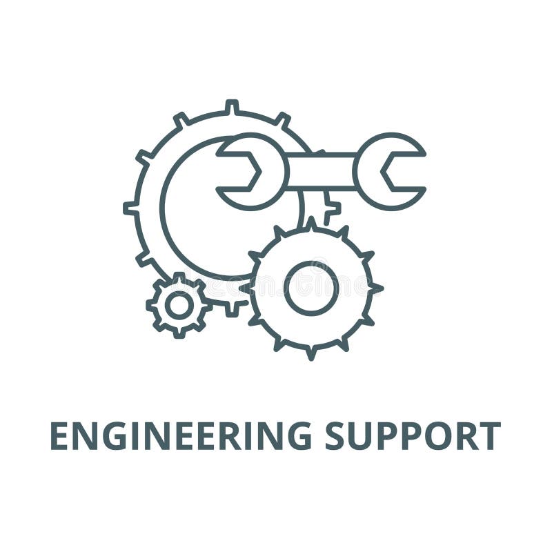 Engineering Support Line Icon Concept. Engineering Support Vector ...