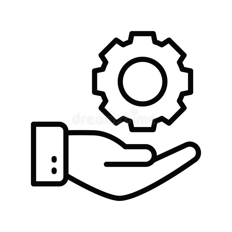 Tech Help Vector Outline Icon Design Illustration. Engineering Symbol ...