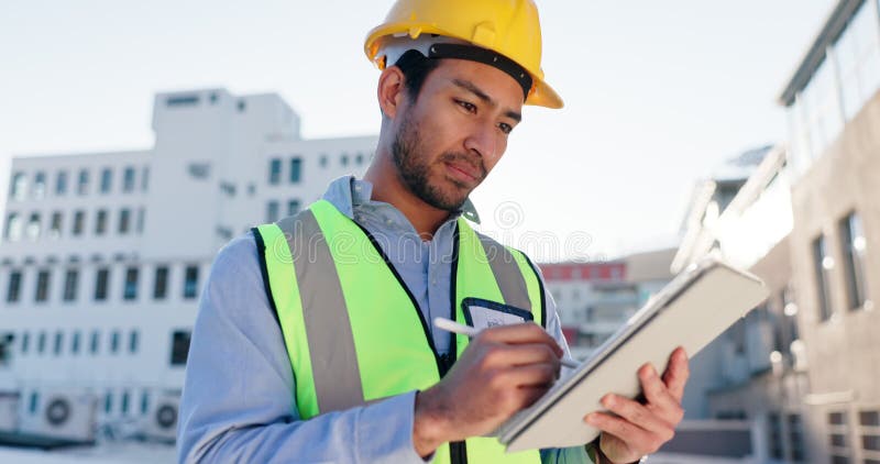 Engineering, Tablet and Inspection with Man in City for Project ...