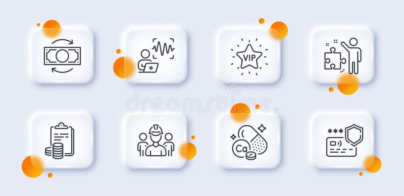 Engineering Team, Accounting and Vip Star Line Icons Pack. for Web App ...