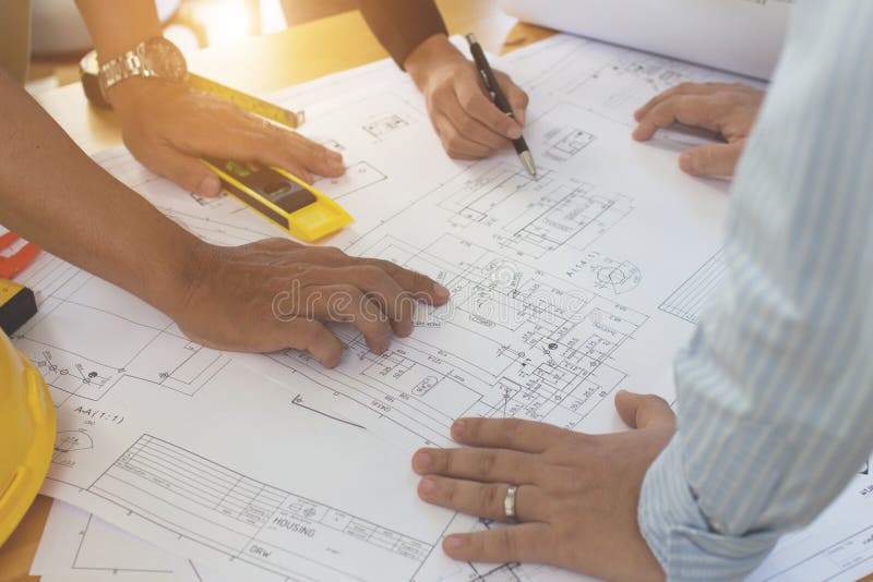 Engineering Team Consulting and Analyzing the High-rise Building ...