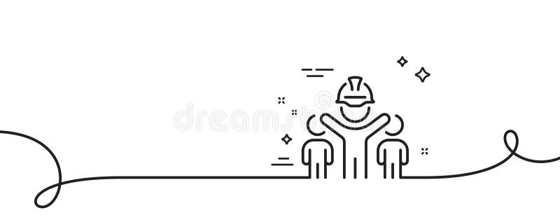 Engineering Team Line Icon. Engineer or Architect Group Sign ...