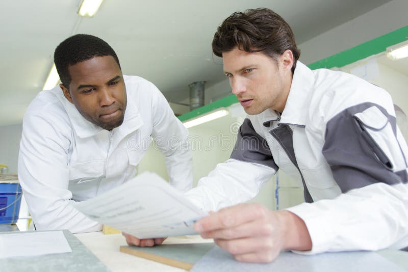 Engineering Team Meeting Planning Construction Work Stock Photo - Image ...