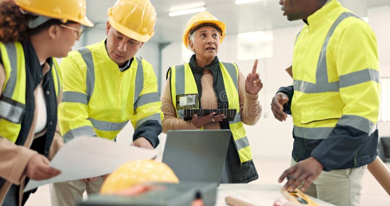 Engineering Team, Handshake and Teamwork at Construction Site, Support ...
