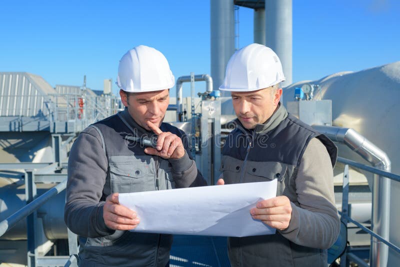 Engineering Team Refinery Factory Stock Image - Image of inspector ...