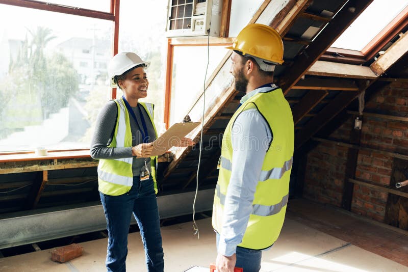 Engineering Team, Talking and Planning Together for a Building ...