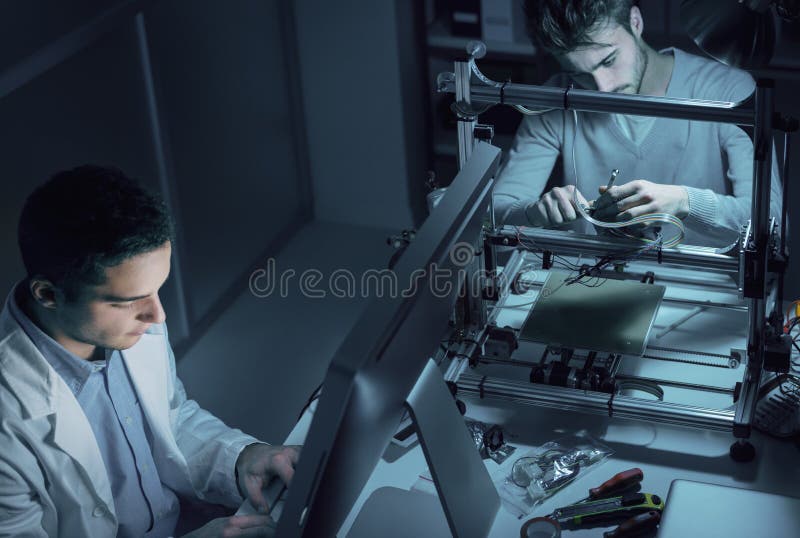 Engineering Students Working in the Lab Stock Image - Image of ...