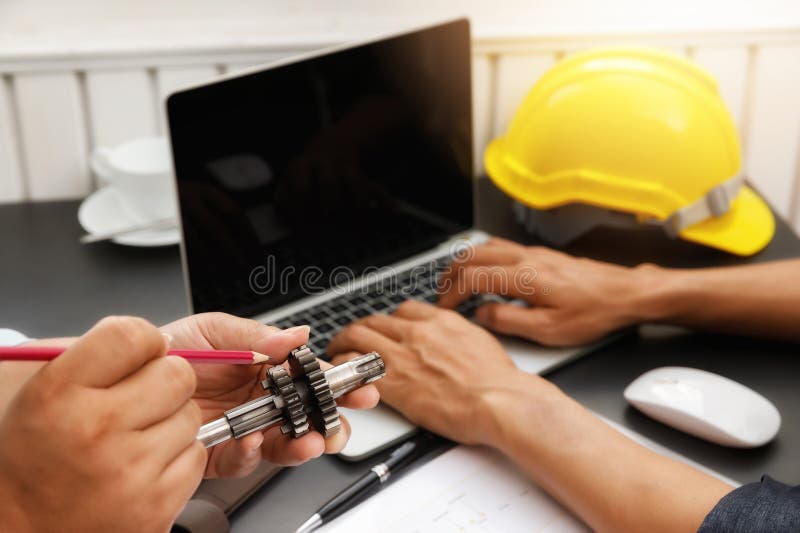 The Engineering Team is Working on Their Project Together. Man Work ...