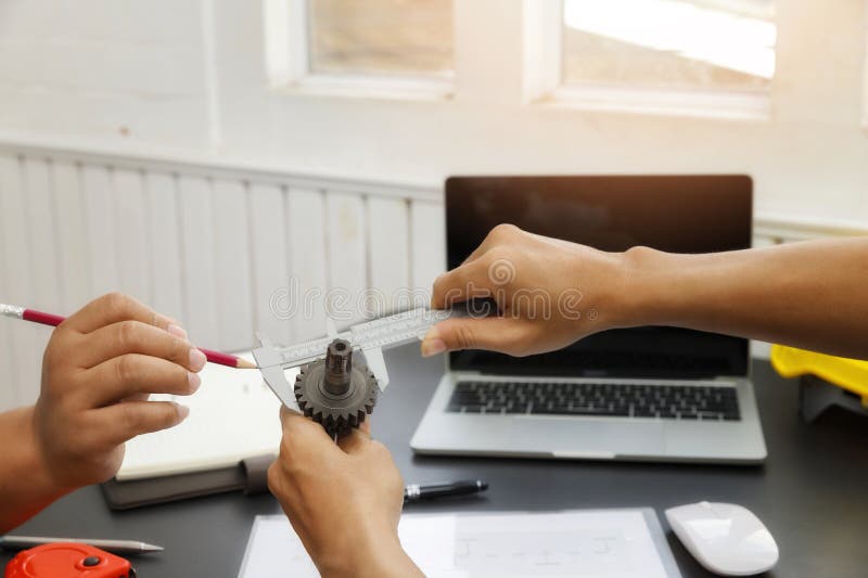 The Engineering Team is Working on Their Project Together. Man Work ...