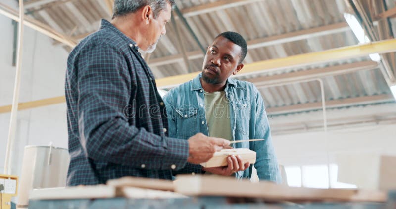 Engineering, Teamwork and Carpenter with Manager in a Workshop ...