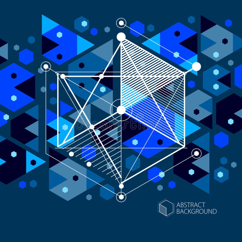 Engineering Technological Dark Blue Vector 3D Wallpaper Made Wit Stock ...