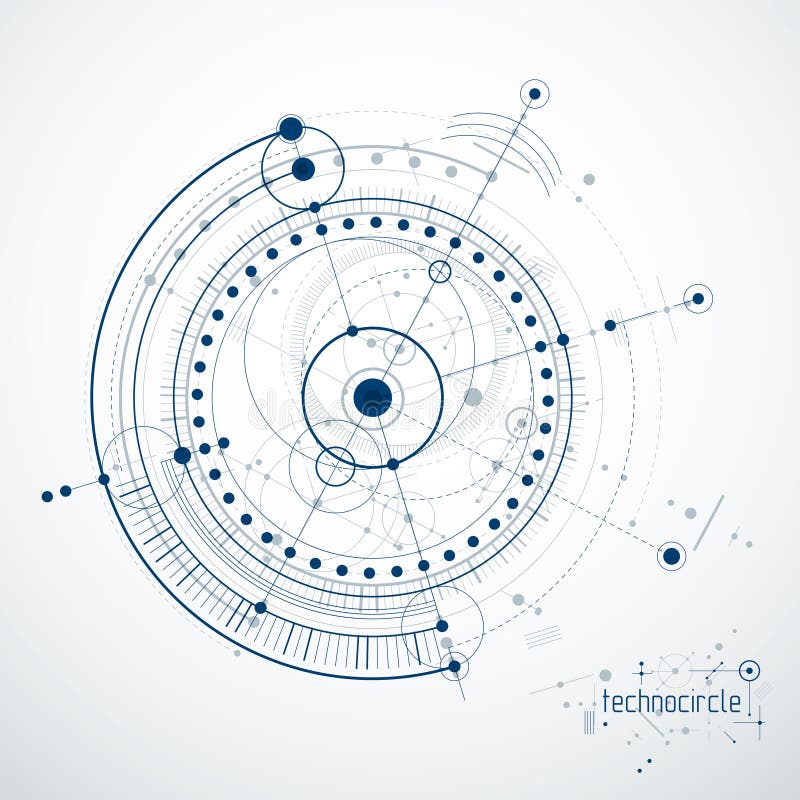 Engineering Technological Vector Wallpaper Made with Circles and Stock ...