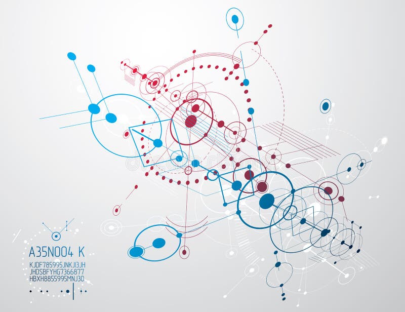 Engineering Technological Vector Wallpaper Made with Circles and Lines ...