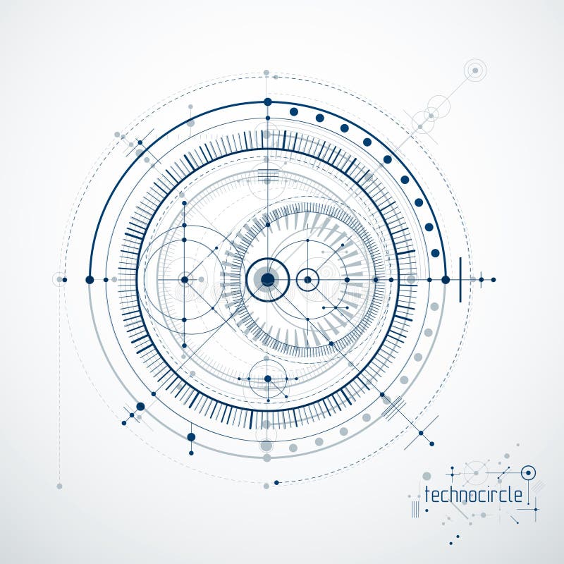 Engineering Technological Vector Wallpaper Made with Circles and Lines ...