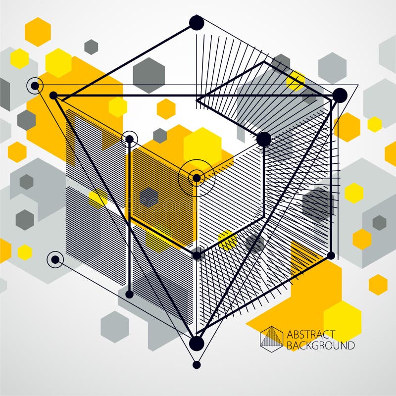 Engineering Technological Yellow Vector 3D Wallpaper Made with C Stock ...
