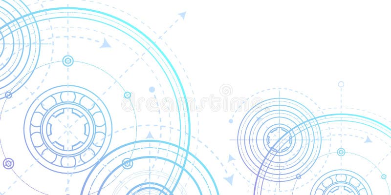 Engineering Technology Background.Rotating Gears.Abstract Geometric ...
