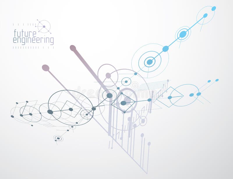 Engineering Technology Vector Wallpaper Made with Circles and Lines ...