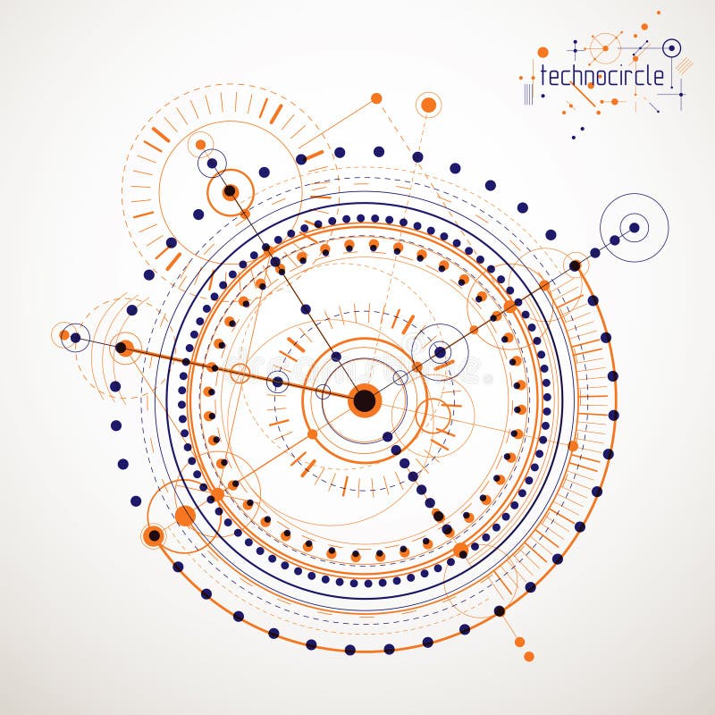 Engineering Technology Vector Wallpaper Made with Circles and Lines ...