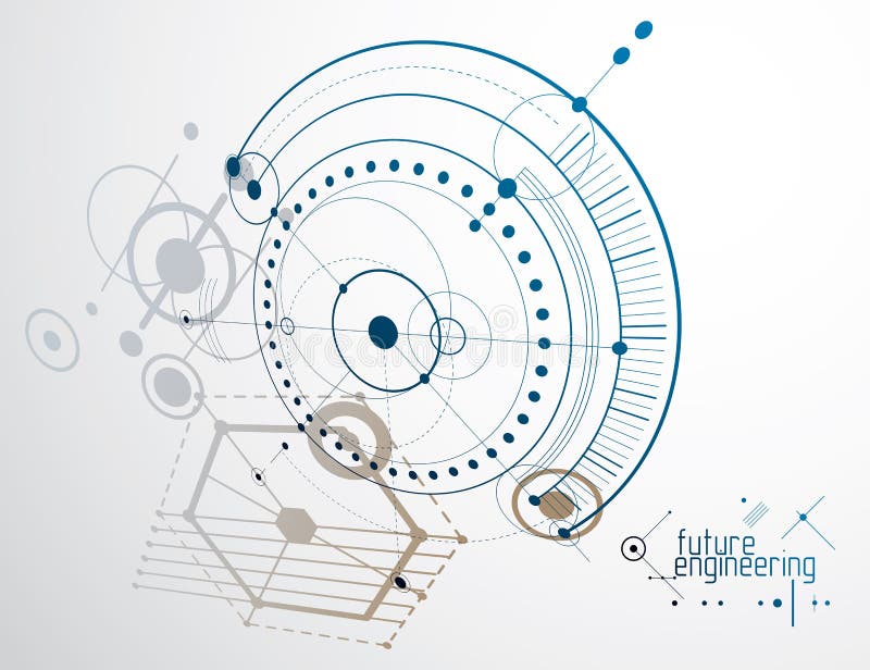 Engineering Technology Vector Wallpaper Made with Circles and Li Stock ...