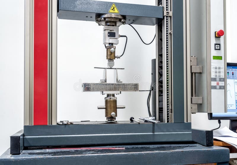 Engineering Tensile Strength Machine in Testing Process Stock Image ...