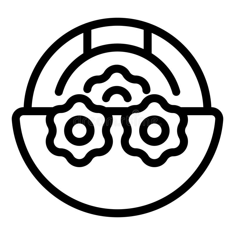 Engineering Thinking Process Icon Depicting Gears Turning in Hard Hat ...