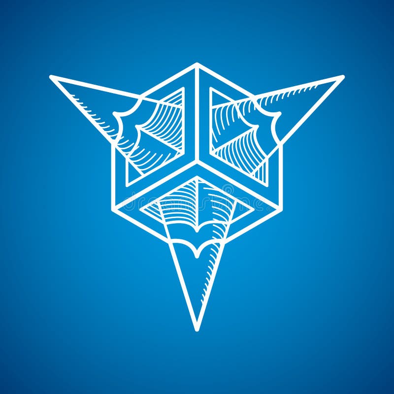 Engineering Three-dimensional Construction, Abstract Vector Trig Stock ...