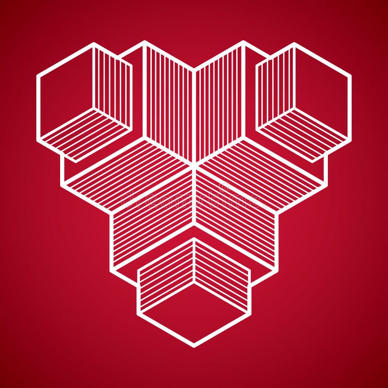 Engineering Three-dimensional Construction, Abstract Vector Trig Stock ...