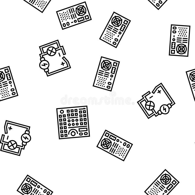 Engineering Tool Work Wrench Vector Seamless Pattern Stock Vector ...