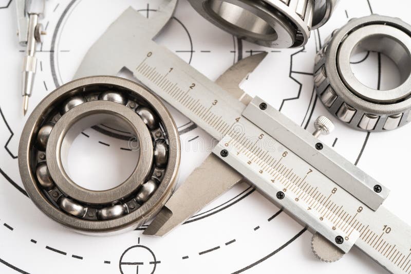 Engineering Tools and Mechanical Industrial with Vernier Caliper and ...