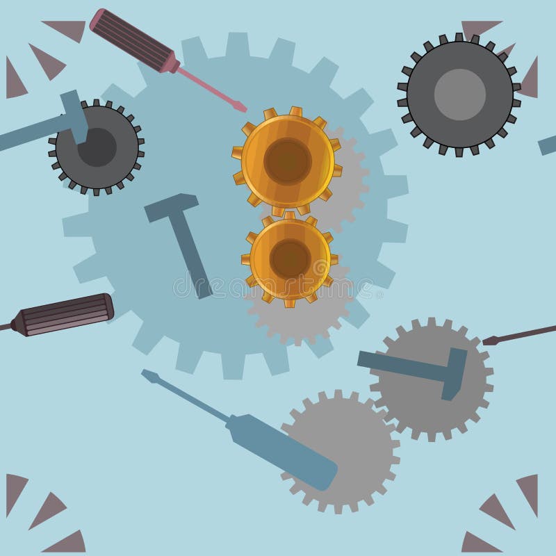 Engineering and Tools Seamless Pattern Stock Vector - Illustration of ...