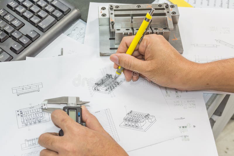 Design Engineer at Work on a Computer Stock Image - Image of occupation ...
