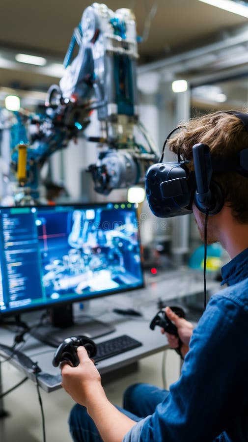 Engineering Use Augmented Mixed Virtual Reality Stock Image - Image of ...