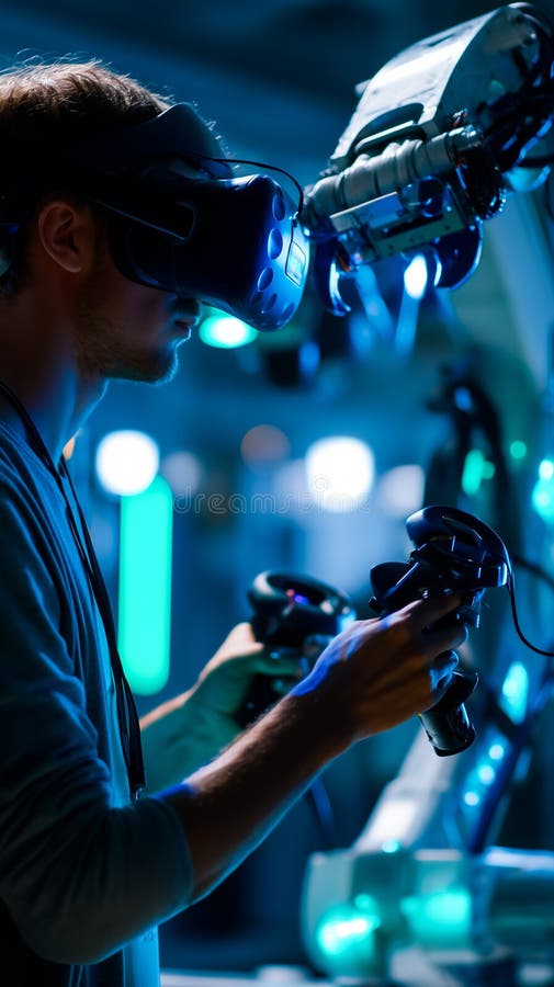 Engineering Use Augmented Mixed Virtual Reality Stock Photo - Image of ...