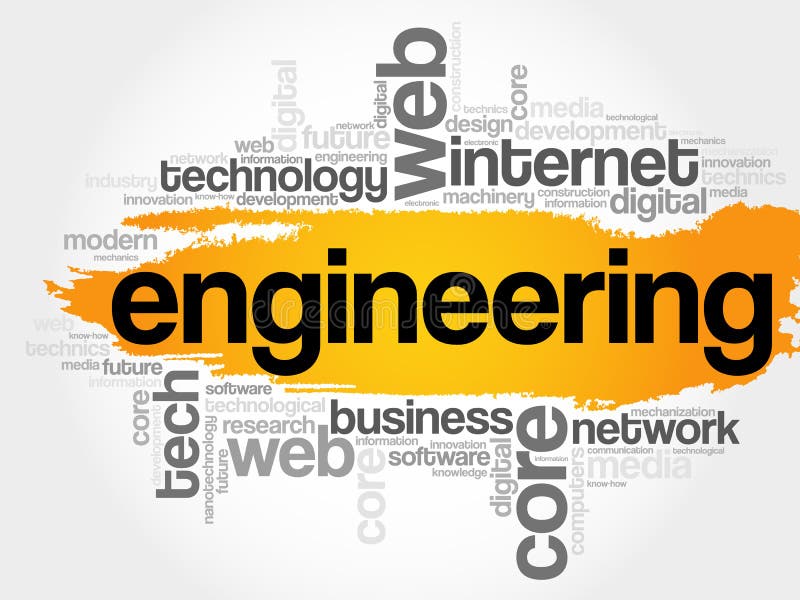 Engineering word cloud stock illustration. Illustration of architect ...