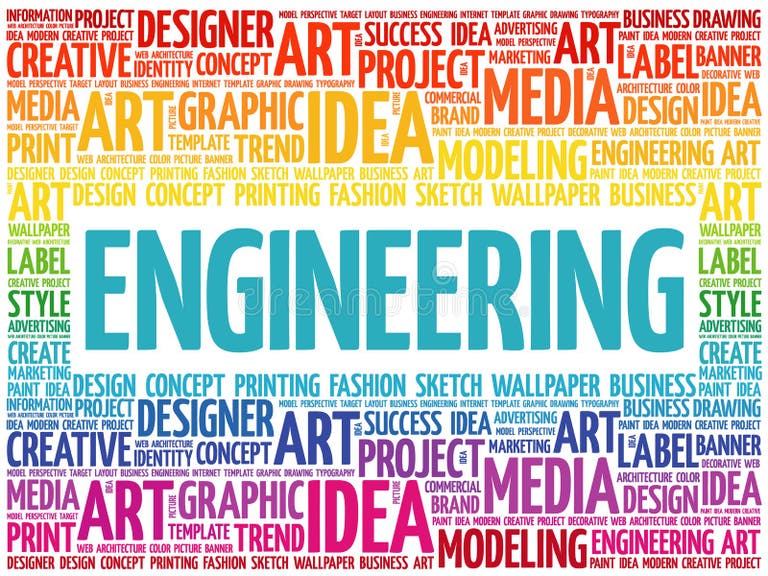 Engineering word cloud stock illustration. Illustration of growth ...