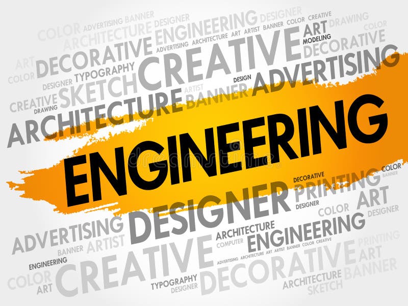Engineering word cloud stock illustration. Illustration of architect ...