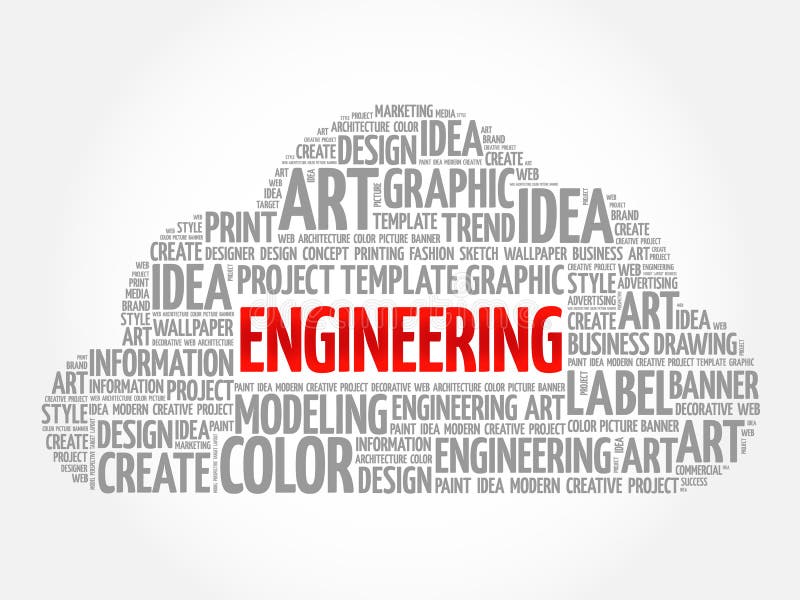 Engineering word cloud stock illustration. Illustration of architect ...