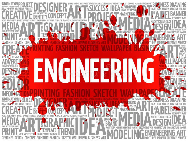 Engineering Word Cloud, Creative Concept Stock Illustration ...