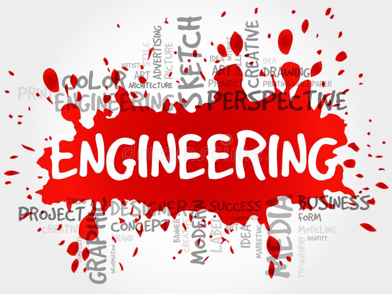Engineering word cloud stock illustration. Illustration of contractor ...