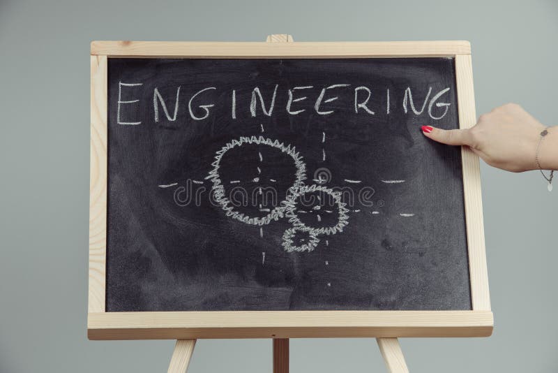 Engineering Word Written On Chalkboard Stock Photo - Image of industry ...