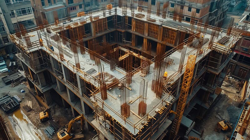 Engineering Work for a Large Building Under Construction in a Large ...
