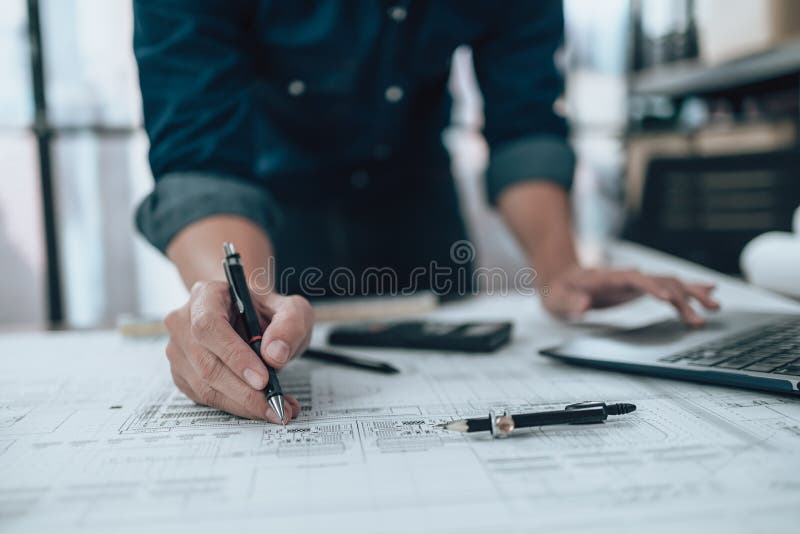 Engineering Working with Drawings Inspection and Writing on the Office ...