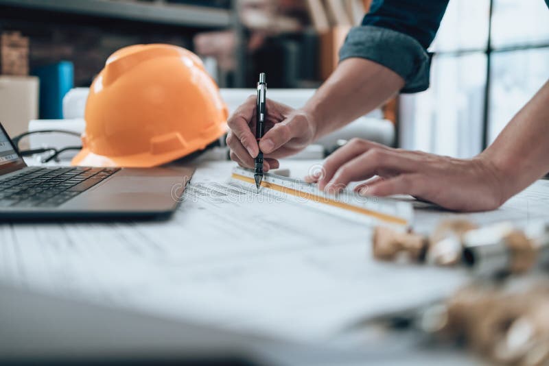 Engineering Working with Drawings Inspection and Writing on the Office ...