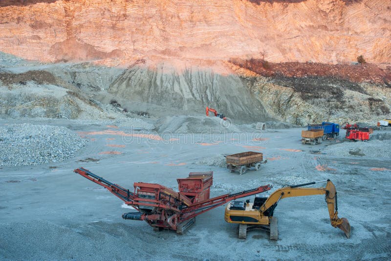 Engineering Works in Stone Quarries Stock Image - Image of effort ...